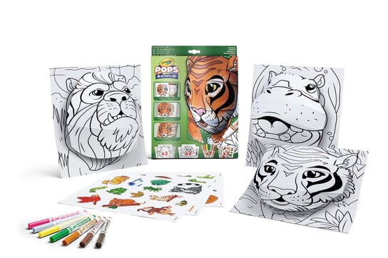Crayola - Color Pops, kolor w 3D, zestaw motywów dżungli kolorowanki i ...