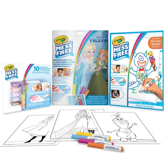 CRAYOLA Color Wonder, zestaw ekonomiczny kolor bez plam, motyw Frozen ...