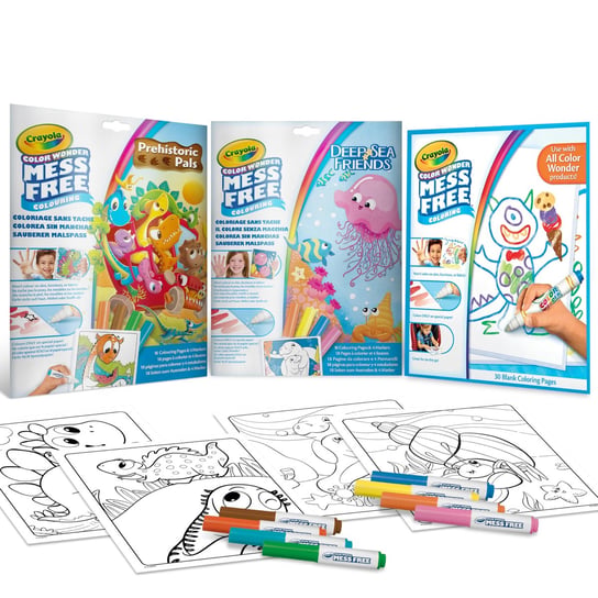 CRAYOLA Color Wonder, zestaw ekonomiczny kolor bez plam, motyw ...