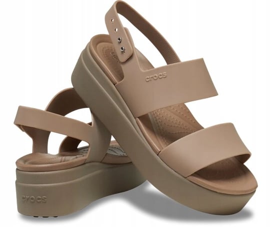 Crocs Wygodne Damskie Buty Sandały Brooklyn Low Wedge 206453 Sandal 34 ...