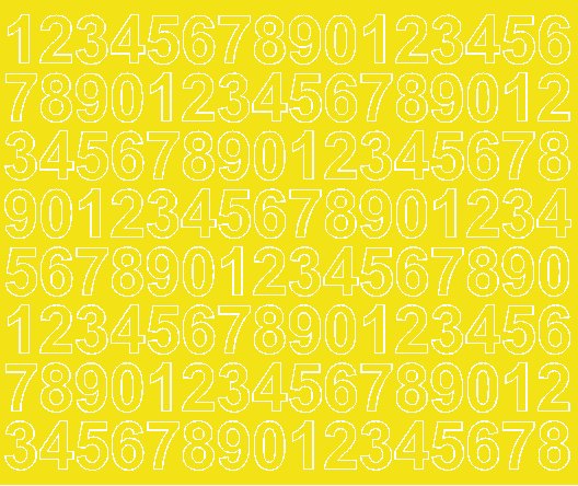 Cyfry samoprzylepne 2 cm żółty z połyskiem - Drago | Sklep EMPIK.COM