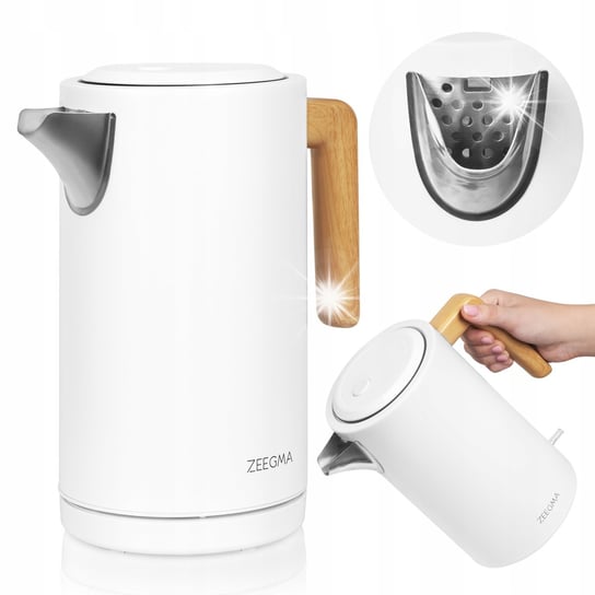 Czajnik elektryczny Zeegma Ketlee Black White 2200W 1,7L Stal nierdzewna - Inna marka | AGD ...