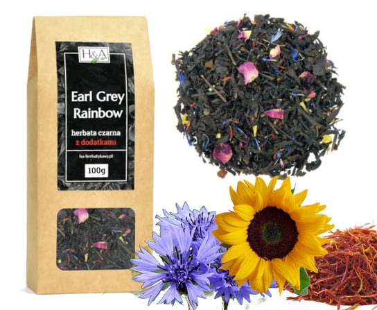 Czarna herbata smakowa z bławatkiem Earl Grey Rainbow 100g - Herbaty ...