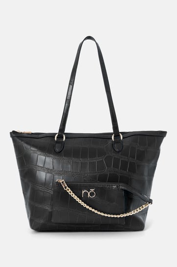 Czarna Shopperka Nobo Z Motywem Skóry Krokodyla - Nobo | Moda Sklep EMPIK.COM