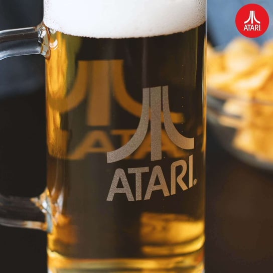 KUFEL ATARI 600 ml licencja Beer Glass dla fana retro gier lata 80 ...
