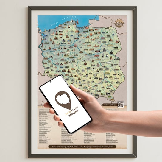 Mapa Polski Zdrapka 60x90 cm plakat w tubie - Inna marka | Sklep EMPIK.COM