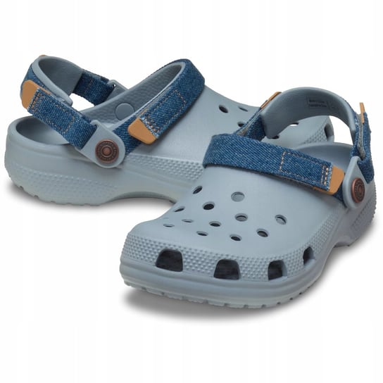 Crocs Dziecięce Buty Chodaki Klapki Classic Denim Backstrap Clog 28-29 ...