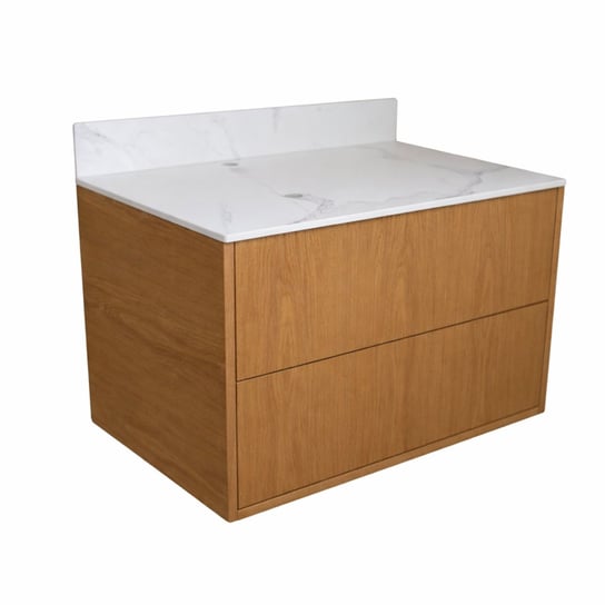 KOLM Blat łazienkowy HPL do szafki 80 cm 81×40 cm Calacatta Olympus ...
