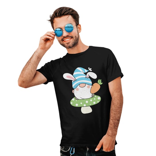 Koszulka męska Gnom Skrzat Na Muchomorze W Uszach Królika XL ...