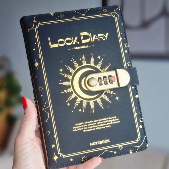 Pamiętnik notes skórzany duży na szyfr 122k STARSHINE - myHomelife ...