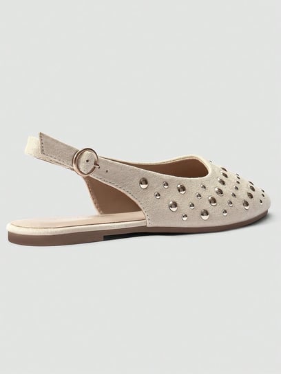 SHEIN BEŻOWE BALERINY Z KOKARDKĄ I ZŁOTYMI ĆWIEKAMI EUR39 1LA - Shein ...