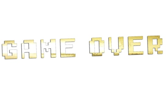 Wycinana naklejka GAME OVER kolory chrom - J and A - Inna marka | Sklep ...