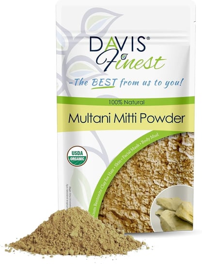 Davis Finest Multani Mitti zielona glina maska na twarz, pielęgnacja ...