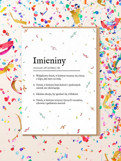 DEFINICJA IMIENIN / kartka imieninowa - Nadwyraz.com | Sklep EMPIK.COM