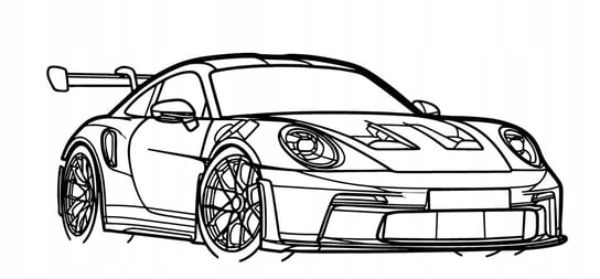 DEKORACJA ścienna Obraz samochód Porsche 911 992 GT3 RS Angle 135x54 cm ...