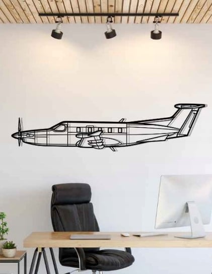 DEKORACJA ścienna Obraz Samolot PC-12 NGX 90x22 cm - WrapFactory ...