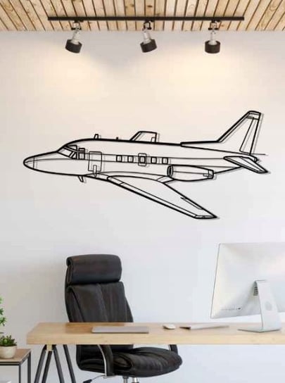 DEKORACJA ścienna Obraz Samolot Sabreliner 75 Angle 135x60 cm ...