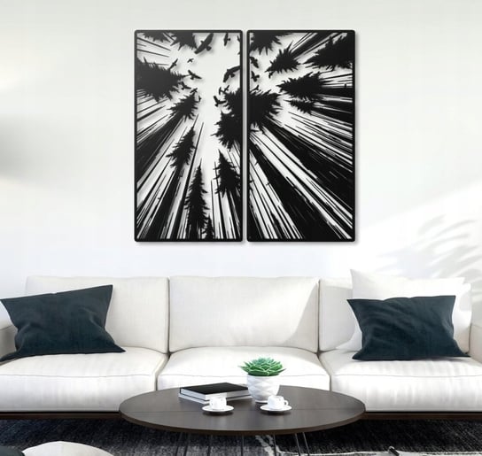 DEKORACJA ścienna Obraz wzór DRZEWA Z PTAKAMI8589 85x89 cm ...