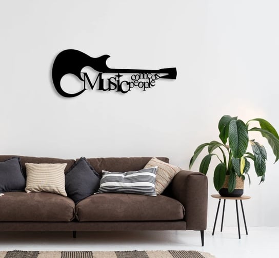 DEKORACJA ścienna Obraz wzór gitara muzyka music napis - WrapFactory ...