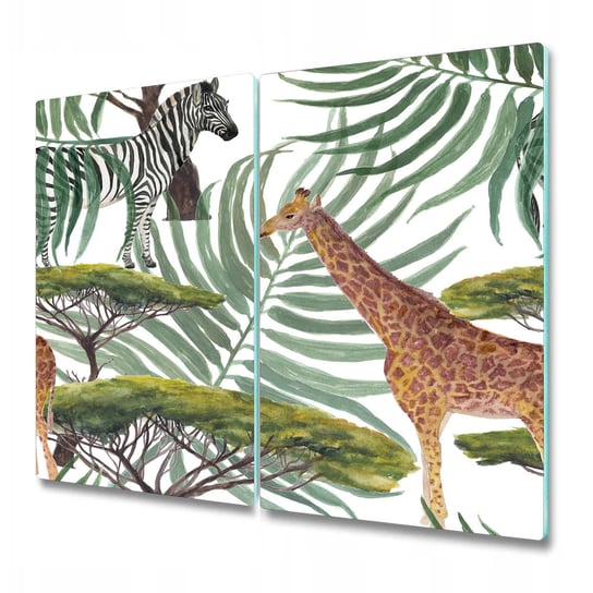 Dekoracyjna Deska Kuchenna ze Szkła - Zwierzęta sawanna - 2x30x52 cm - Coloray | Sklep EMPIK.COM