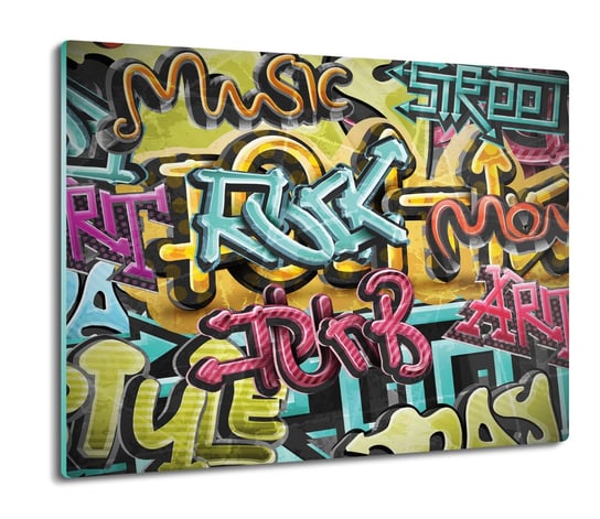 deska splashback z foto Graffiti mur tekst 60x52, ArtprintCave ...