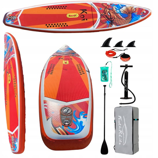 DESKA SUP KOI TSUNAMI 350 STABILNA SZEROKA POMPOWANA AKCESORIA 180kg ...