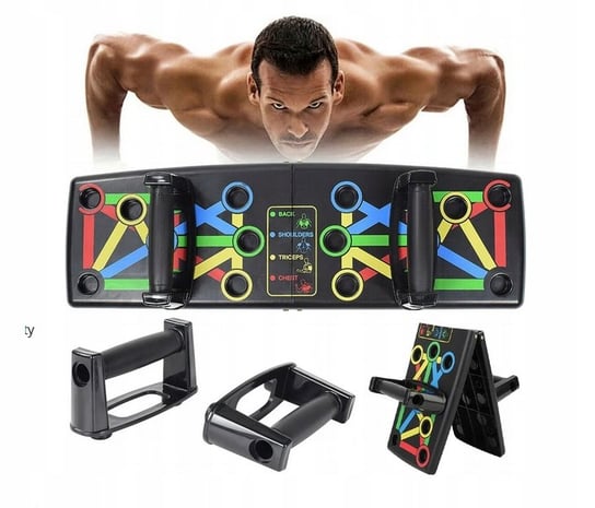 DESKA UCHWYTY DO POMPEK ĆWICZEŃ POMPKI PUSH 14w1 - DBautomotive | Sport ...