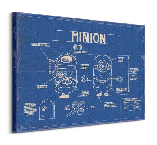 Despicable me blue print - obraz na płótnie - Minionki | Sklep EMPIK.COM