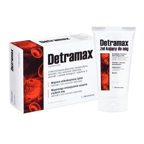 DETRAMAX zestaw 60 kaps. + żel 75 ml na krążenie | Sklep EMPIK.COM