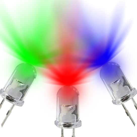 DIODY LED 5mm 3V RGB AUTOMATYCZNIE ZMIENIAJĄCE KOLOR - SZYBKO 25 SZT ...