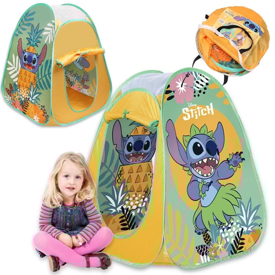 DISNEY Lilo i Stitch Namiot SAMOROZKŁADAJĄCY dla dzieci, do ogrodu i domu, PLAŻOWY, pokrowiec z ...