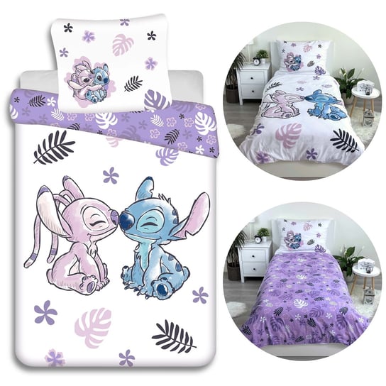 DISNEY Stitch DWUSTRONNA bawełniana pościel dziecięca na zamek, 100% ...