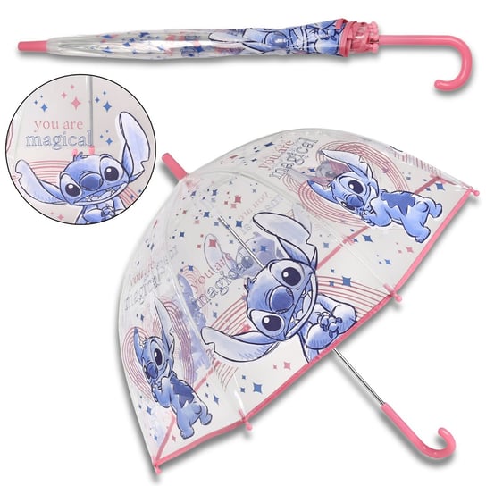 DISNEY Stitch Transparentna parasolka automatyczna składana, dla dziewczynki - Disney | Sklep ...