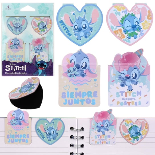 DISNEY Stitch ZESTAW 4 sztuki, MAGNETYCZNA Zakładka do książki ...