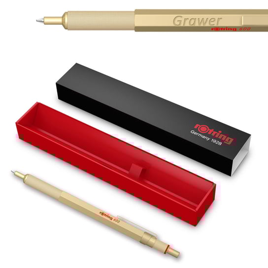 Długopis Profesjonalny Rotring RO 600 metalowy , gold z grawerem ...