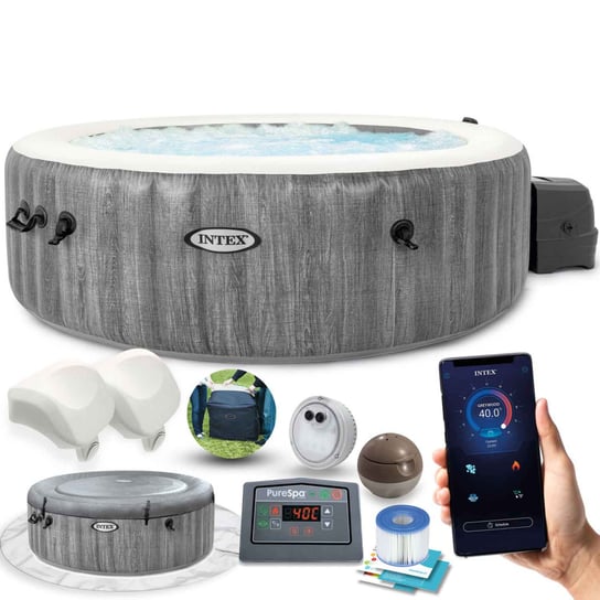 Dmuchane SPA Jacuzzi z hydromasażem 196x71 cm 4 os. INTEX 28440 - Inna ...
