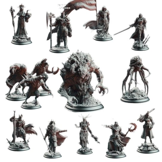 DND 5e Starter Kampania - Full Set 14 Figurek + mapa + karty postac D&D ...