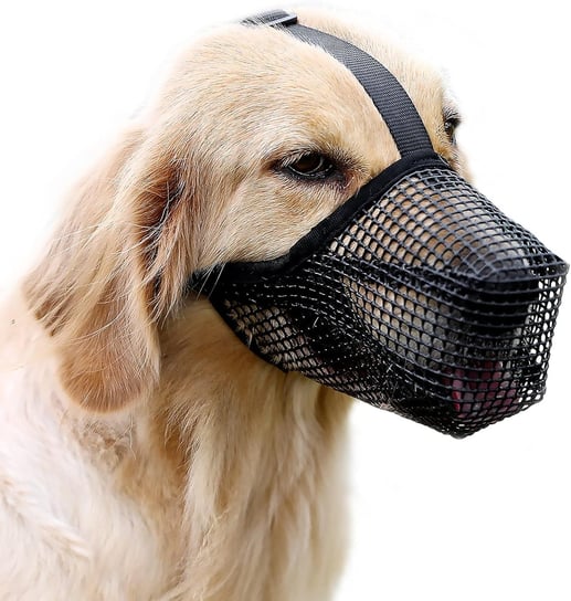 Dog Muzzle, Soft Mesh Dog Mouth Cover with Adjustable Strap for ...