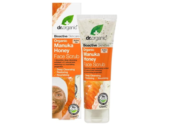 Dr.Organic, peeling do twarzy z organicznym miodem manuka, 125 ml ...