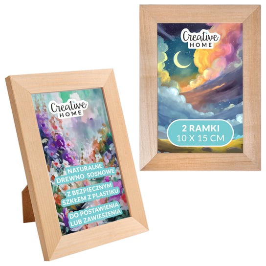 Drewniana ramka na zdjęcia ramki 2 szt 10x15 cm - Creative Deco | Sklep ...
