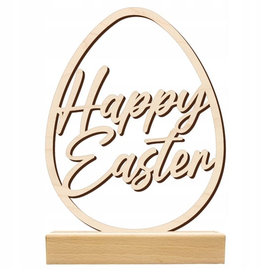 Drewniane Jajko Wielkanocne Figurka Napis Do Stroika Z Podstawką - decortrend | Sklep EMPIK.COM