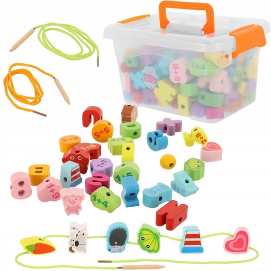 Drewniane Klocki Litery Cyfry Obrazki Montessori - LandToys | Sklep ...