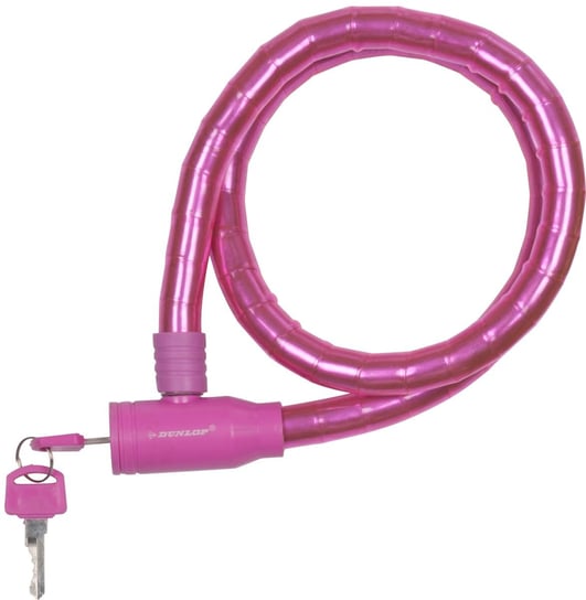 Dunlop, Zapięcie rowerowe spiralne na klucz, 18mm x 80cm - Dunlop | Sport Sklep EMPIK.COM