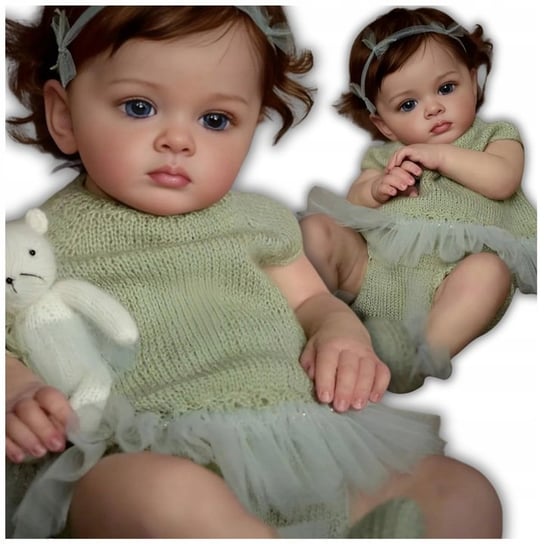 DUŻA LALKA REBORN 60 CM JAK ŻYWA BOBAS DZIEWCZYNKA skóra jak prawdziwa ...