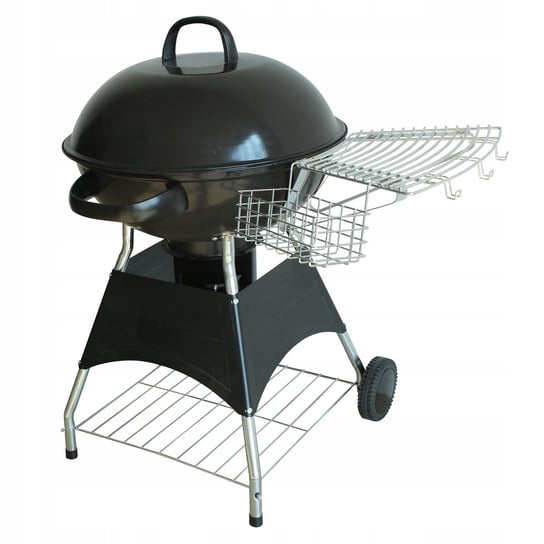 DUŻY GRILL OGRODOWY GRIL WĘGLOWY MEVEN POKRYWA POPIELNIK PÓŁKA ...