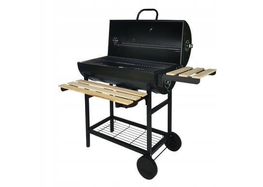 DUŻY GRILL OGRODOWY WĘGLOWY Z PÓŁKAMI POKRYWA RUSZT POPIELNIK NA ...