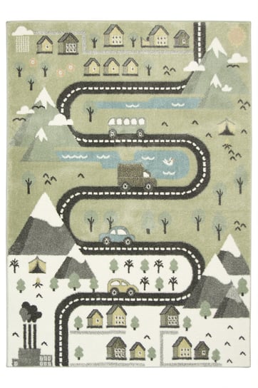 Dywan Dziecięcy Lima C266A green/cream Uliczki Góry Pastelowy Zielony ...
