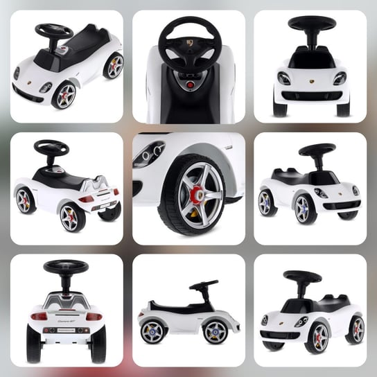 Auto Jeździk Dla Dzieci Samochód Światła Lekki Porsche Carrera Gt Biały ...