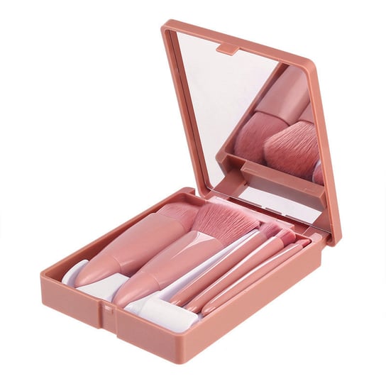 Easy-taken Travel Makeup Brush Set, 5pcs Mini Complete Function ...