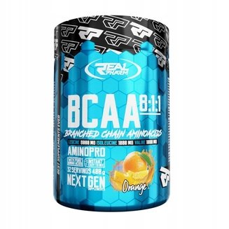 AMINOKWASY BCAA regeneracja Real Pharm BCAA 8:1:1 Instant 400g LEMON ...